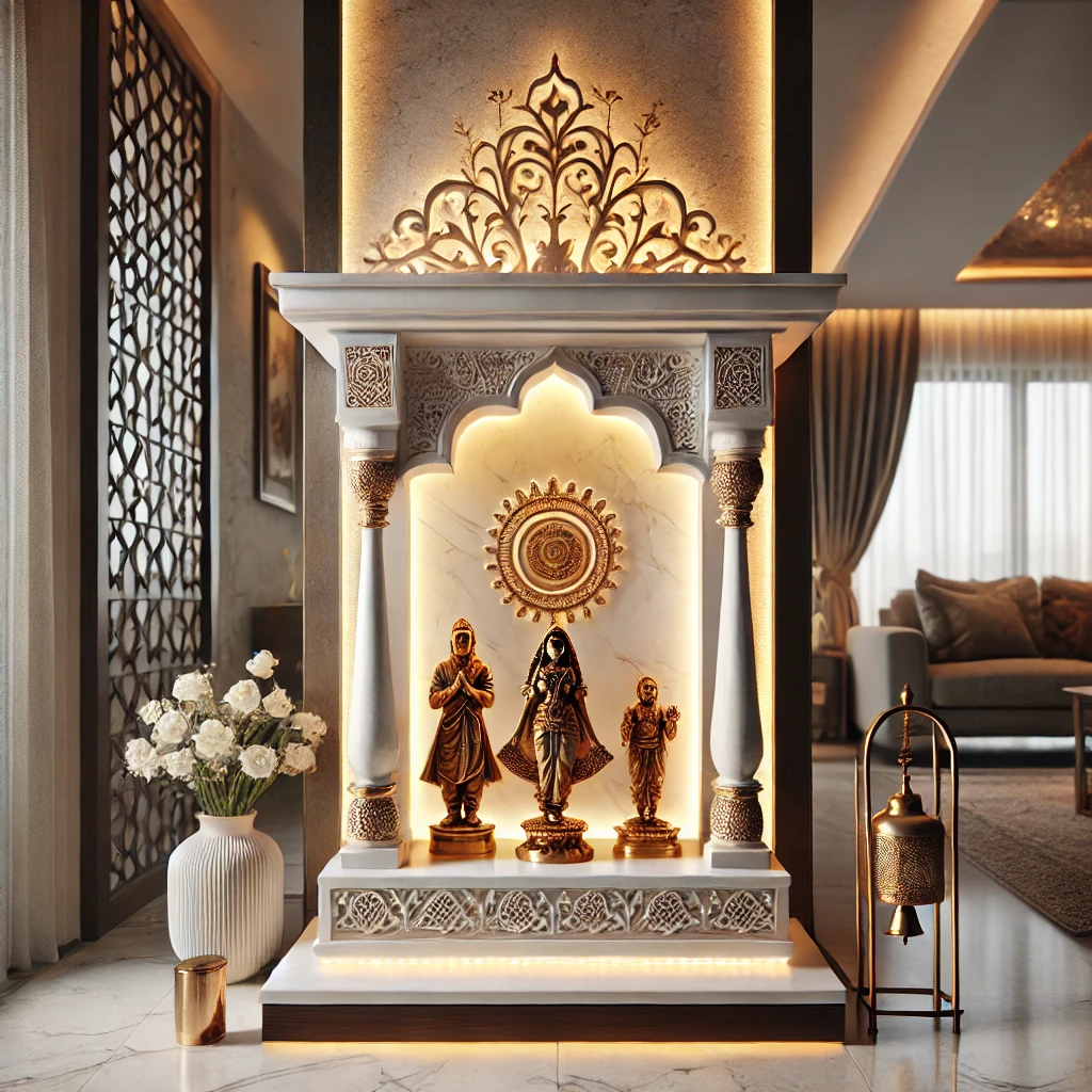 Stylish Modern Mandir Design: Elegant Ideas for a Contemporary Home ...